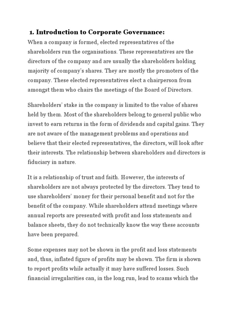 Corporate Governance Material | PDF | Corporate Governance | Board Of ...