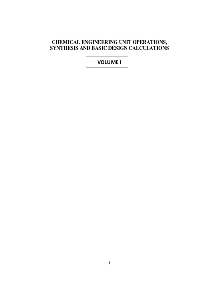 Chemical Engineering Unit Operations Syn PDF | PDF | Adsorption | Heat ...