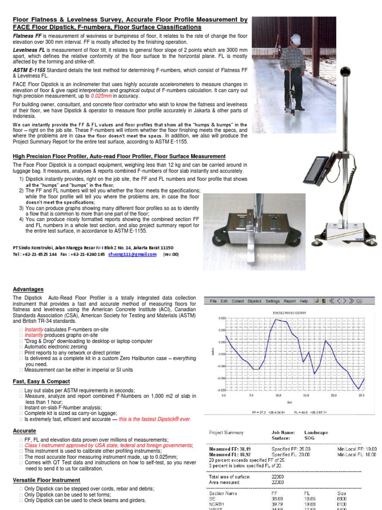 Floor Surface Profile Measurement Brochure | PDF | Scientific ...