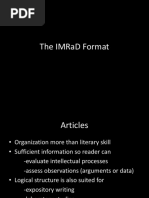 Guide For The IMRaD Format | PDF | Methodology | Statistics