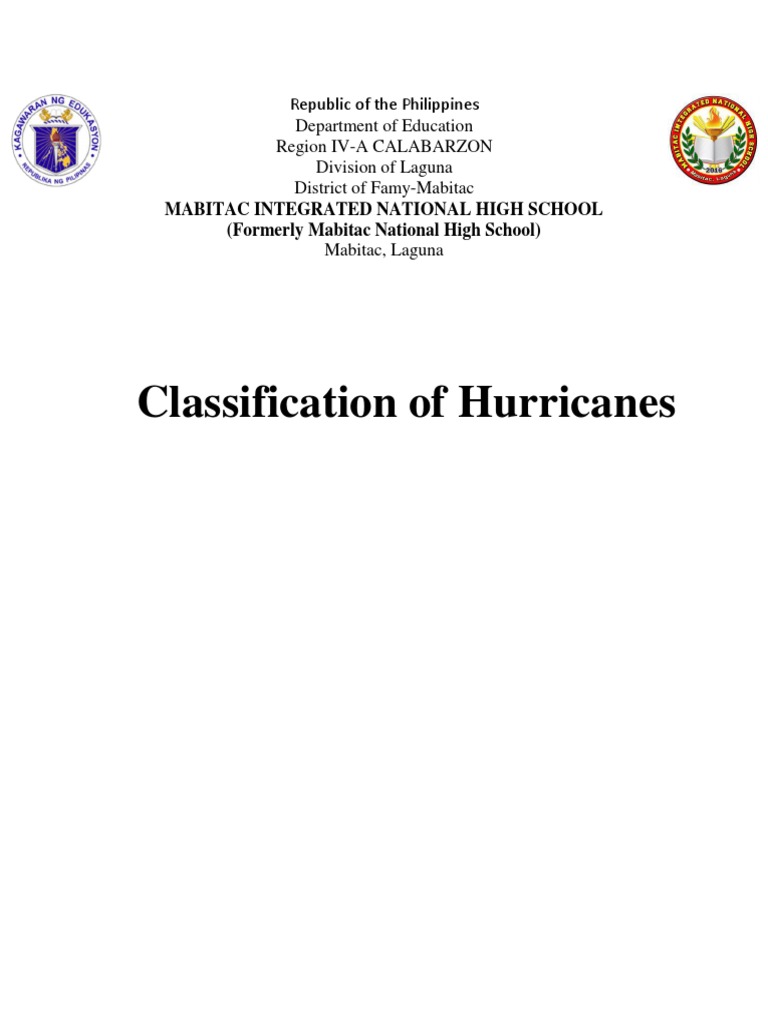 Classification of Hurricanes | PDF | Storm Surge | Tropical Cyclones