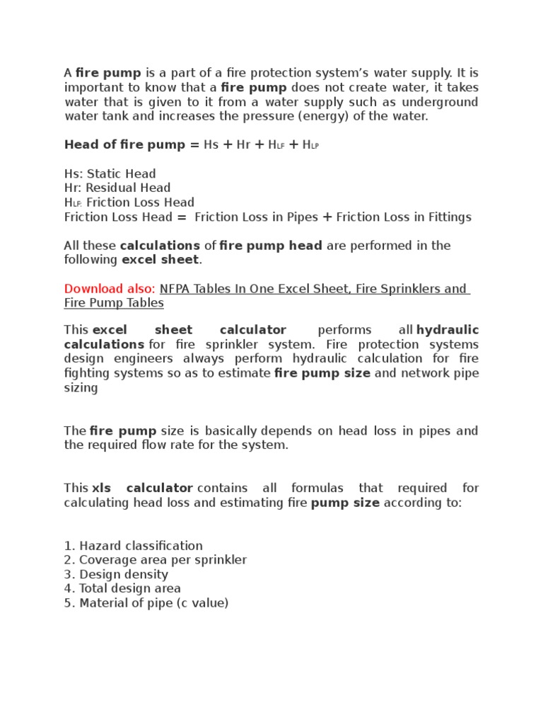 Pump Head Calculation | PDF | Computers | Technology & Engineering