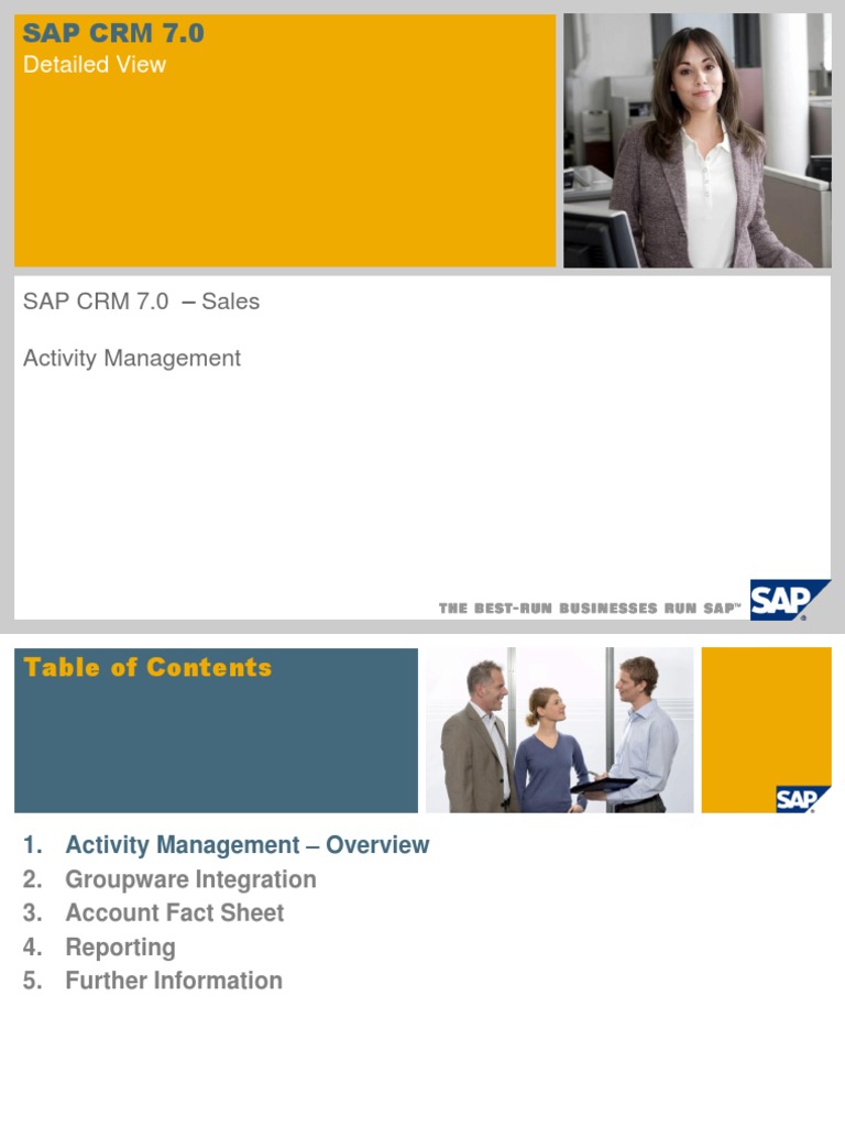 Detailed View: Sap CRM 7.0 - Sales Activity Management | PDF | Ibm ...