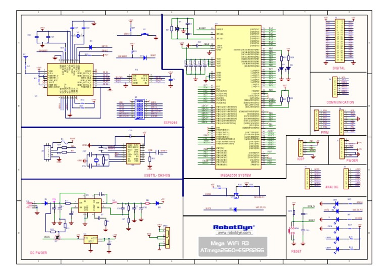 MEGA +WiFi R3 Schematic | PDF