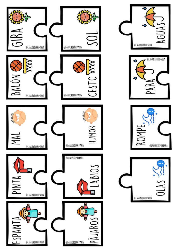 Tarjetas Con Imágenes De Palabras Compuestas