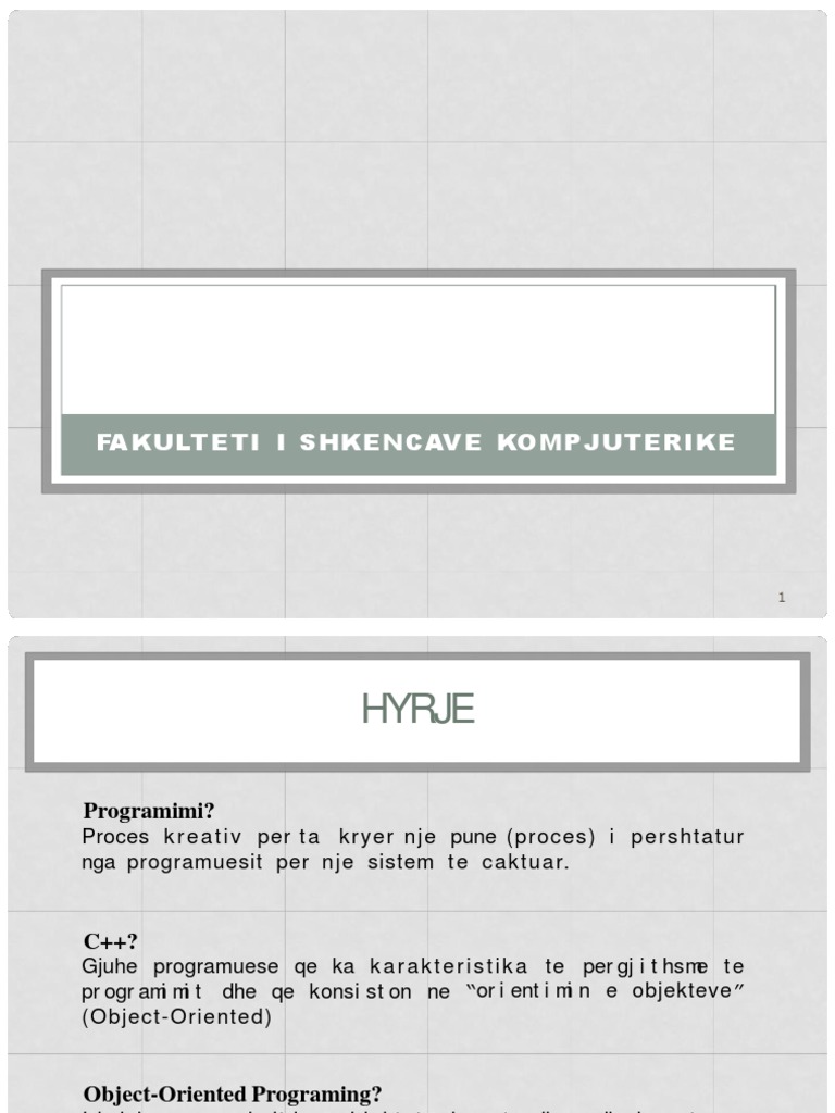 Hyrje Ne C++ | PDF