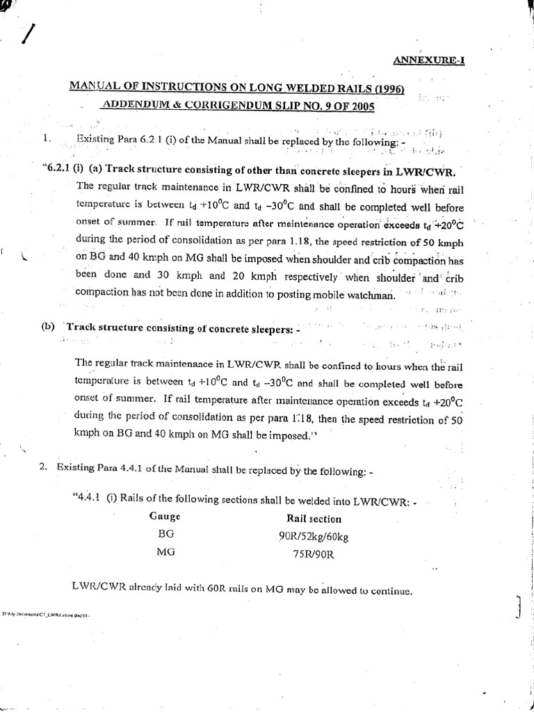 LWR Correction Slip | PDF