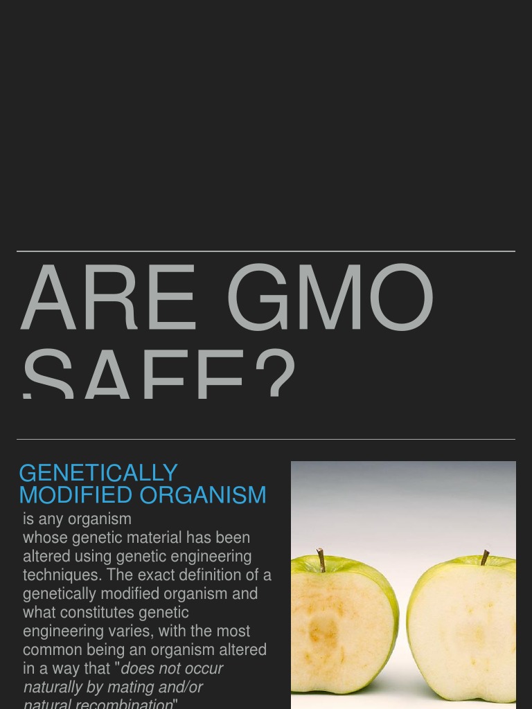 GMO Presentation | PDF | Genetically Modified Organism | Genetic ...