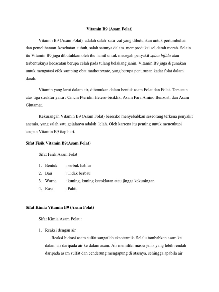 Vitamin B9 | PDF