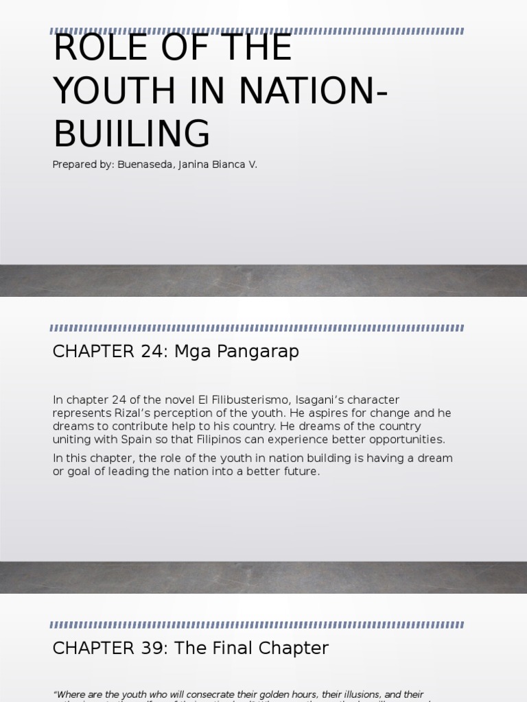 The Role of Youth in Nation Building: Dreams, Aspirations, and Hopes ...