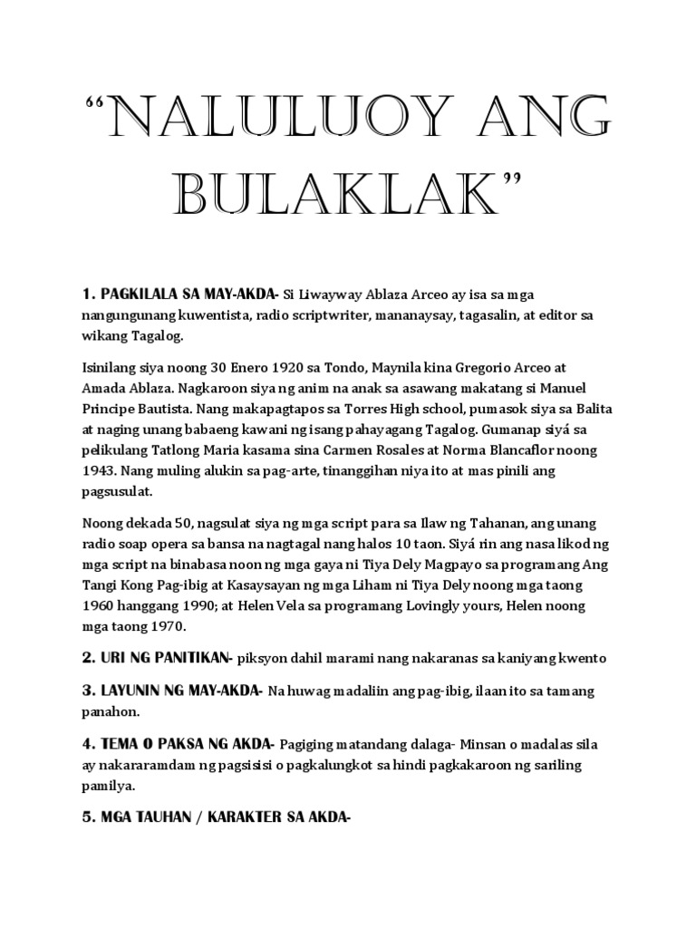 Naluluoy Ang Bulaklak