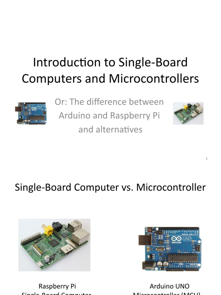 Introduction To Single Board Computers And Microcontrollers Pdf Raspberry Pi Microcontroller