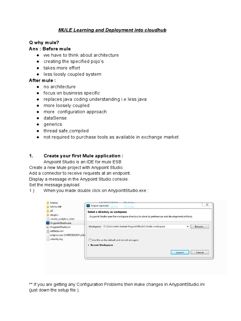 Mule Learning and Deployment | PDF | Java (Programming Language ...