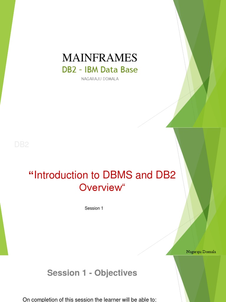 DB2-PPT-1-Introduction To DBMS and DB2 Overview V1.0 | PDF | Databases | Data Model