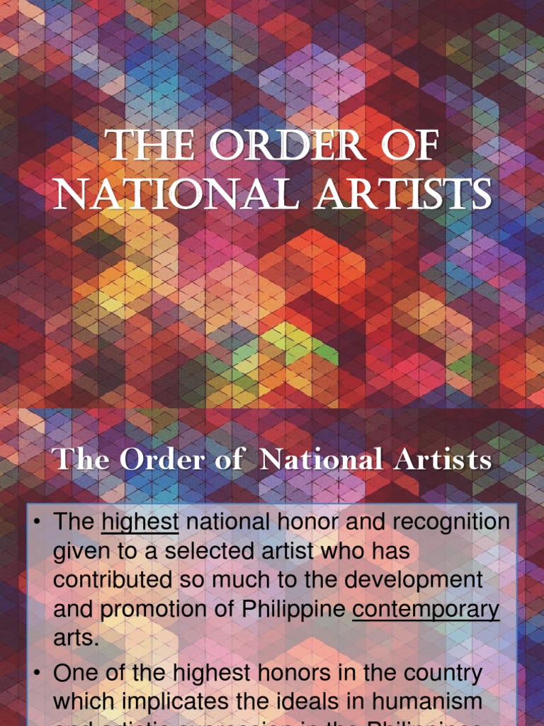 Order of National Artists Overview | PDF | Philippines