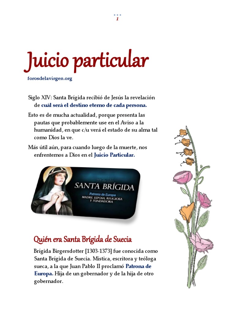 El Juicio Particular | PDF | Purgatorio | María, madre de Jesús