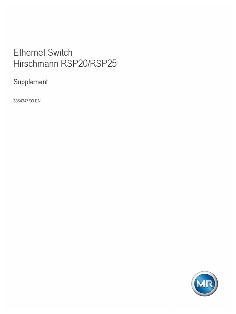 Ethernet Switch Hirschmann RSP20/RSP25: Supplement | Download Free PDF ...