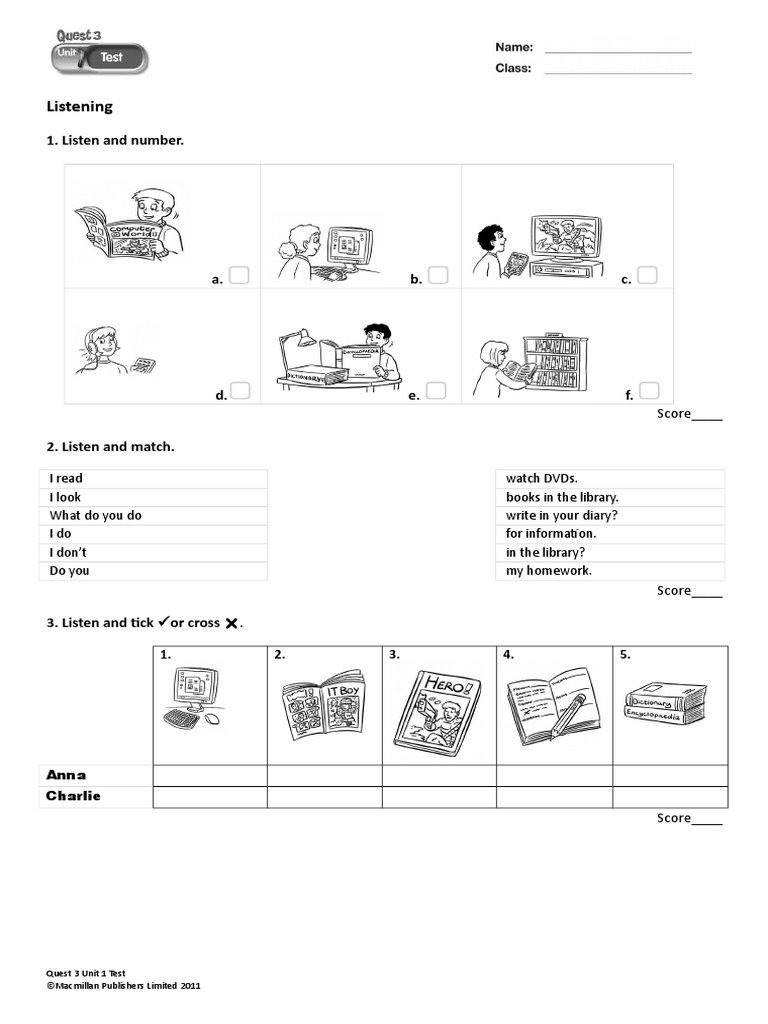 Listening: 1. Listen and Number | PDF | Language Arts & Discipline