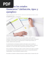Analisis y Ejemplo de La NIF B-6 - Estado de Situacion Financiera | PDF ...
