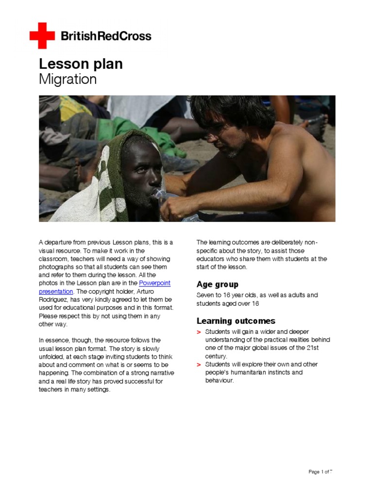 Migration Lesson Plan PDF | PDF | Lesson Plan | Canary Islands