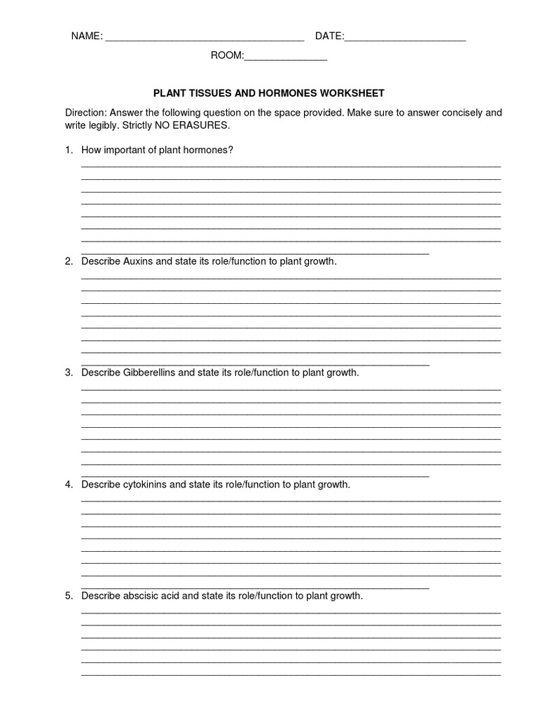 Plant Tissue and Hormones | PDF | Plant Hormone | Root