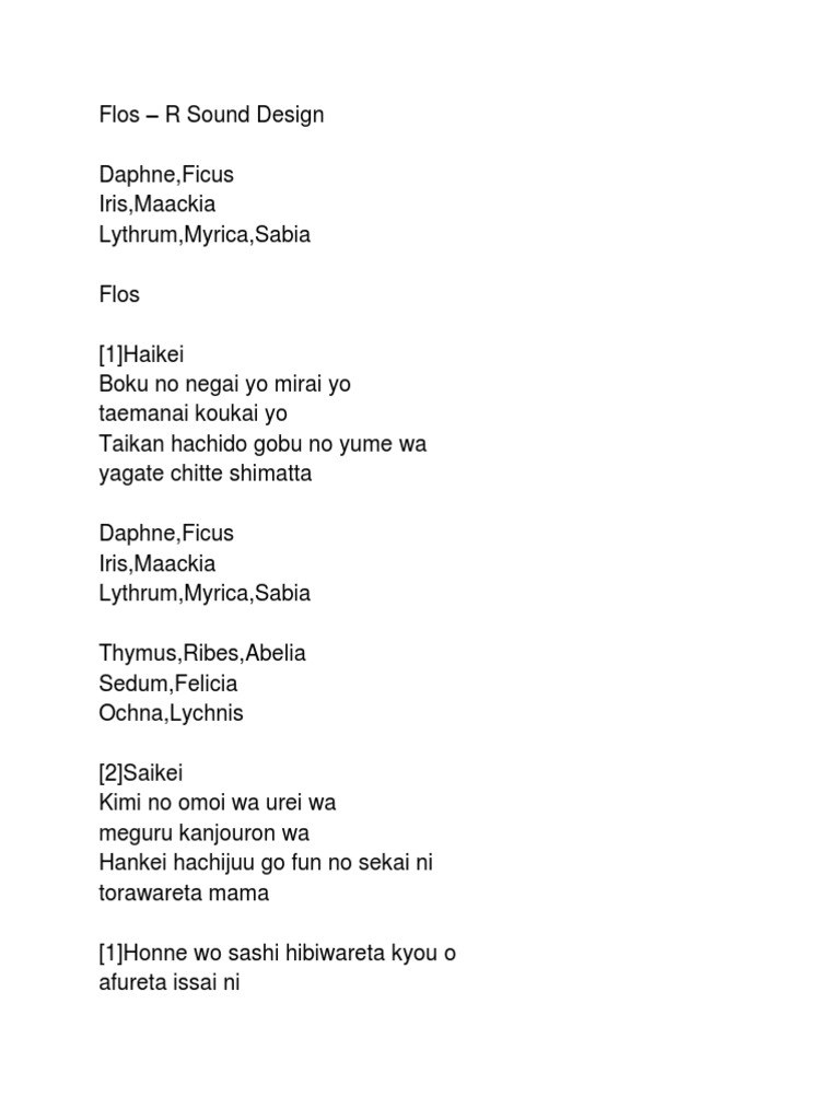 Flos - R Sound Design | PDF