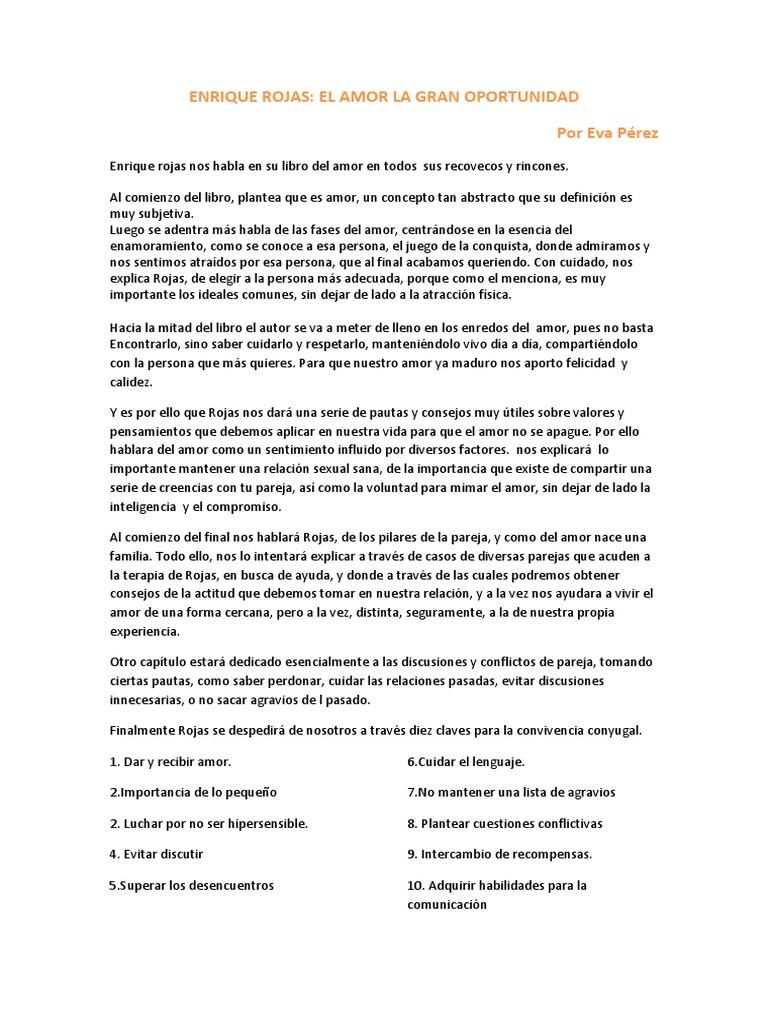 Eva Amor Oportunidad | PDF | Amor | Conceptos psicologicos