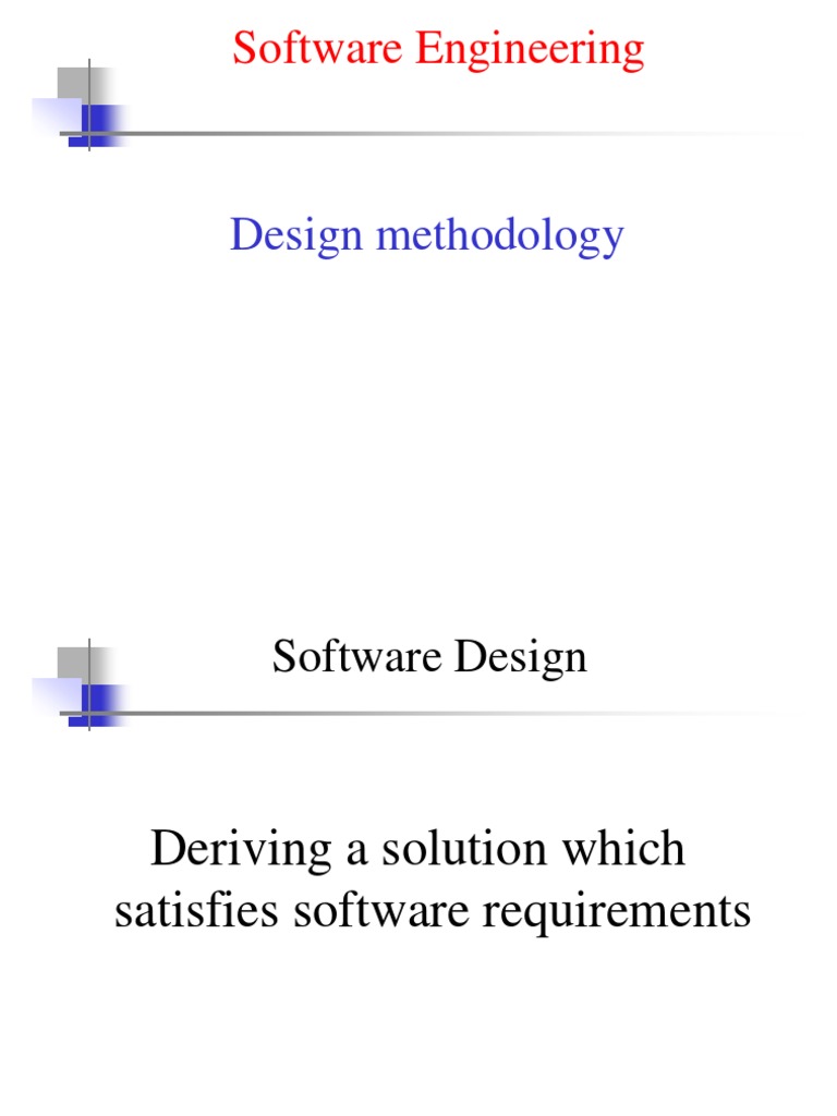 Software Engineering: Design Methodology | PDF | Modular Programming | Computer Program