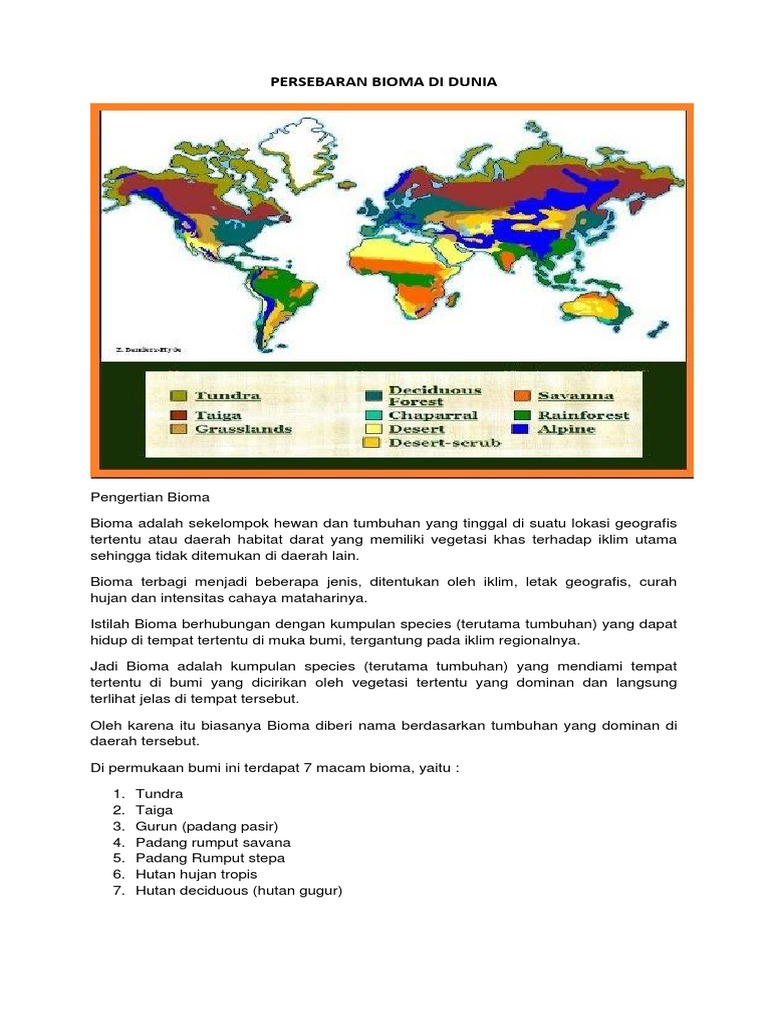 Persebaran Bioma Di Dunia | PDF