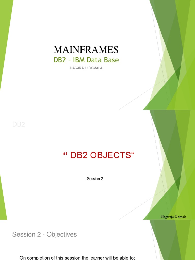 DB2-PPT-2-DB2 Objects V1.0 | PDF | Database Index | Databases