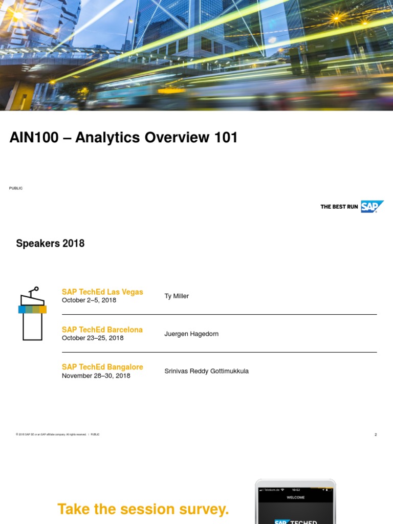 SAP TechED 2018 Presentation | PDF | Sap Se | Cloud Computing