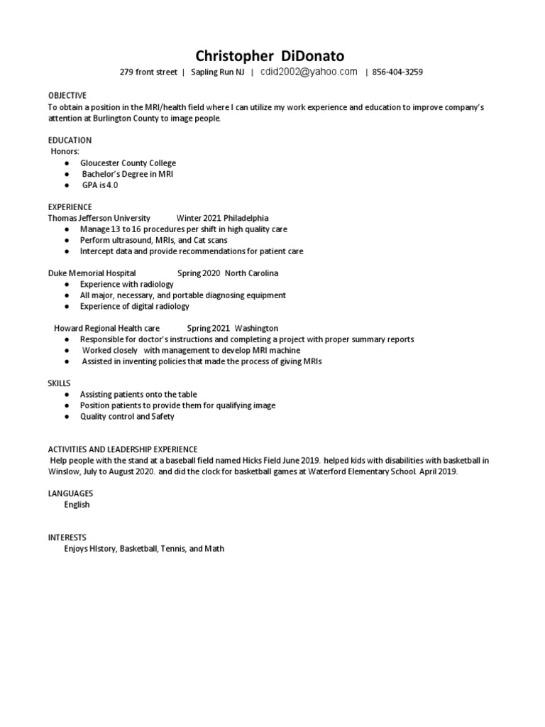 Christopher Didonato | PDF Christopher Didonato | PDF