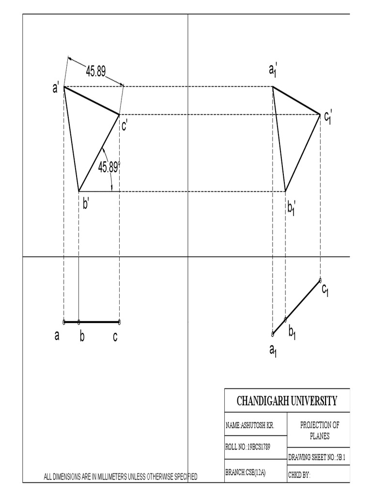 Chandigarh University: All Dimensions Are in Millimeters Unless ...