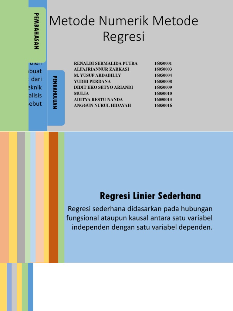 Metode Numerik Metode Regresi | PDF
