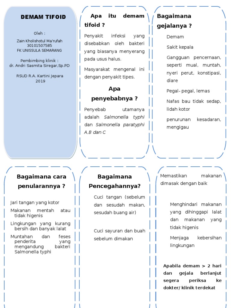 Penyakit Demam Tifoid: Gejala dan Pencegahan | PDF