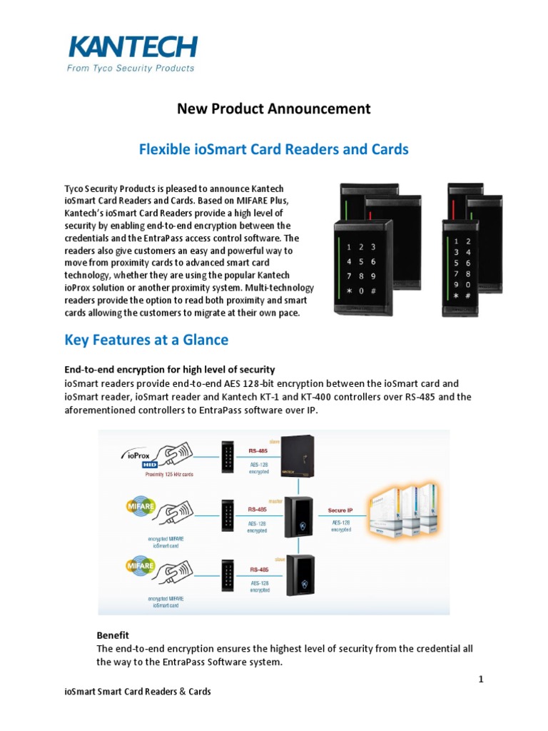 Flexible Iosmart Card Readers and Cards: New Product Announcement | PDF ...