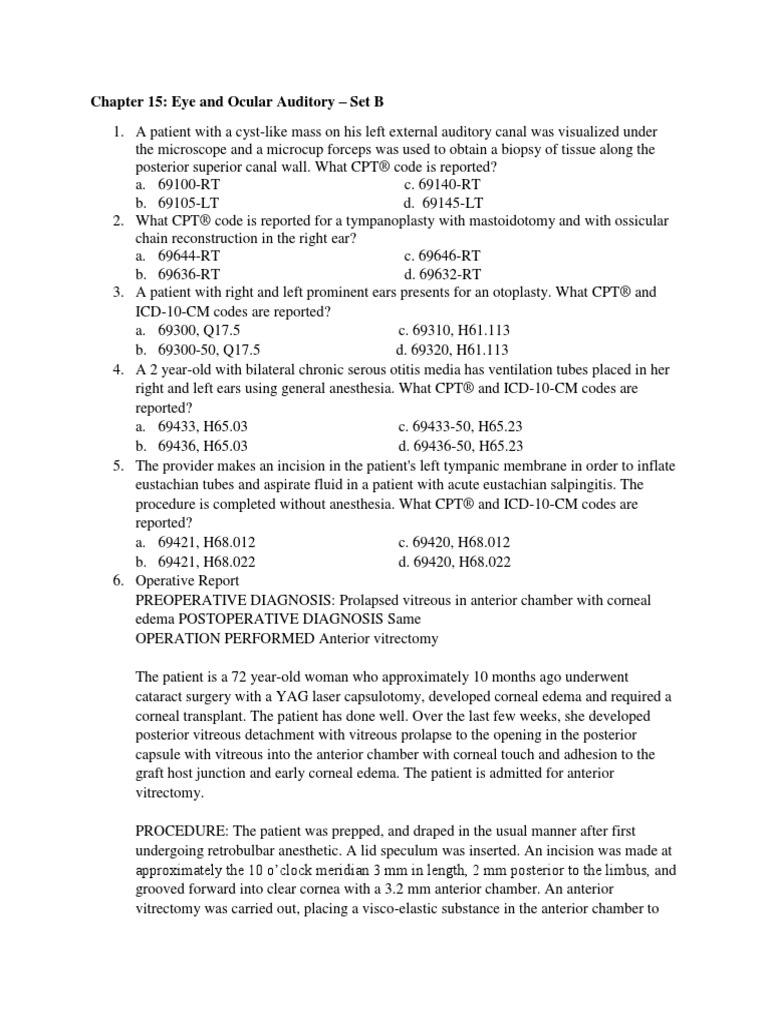 Medical Coding | PDF | Cornea | Cataract