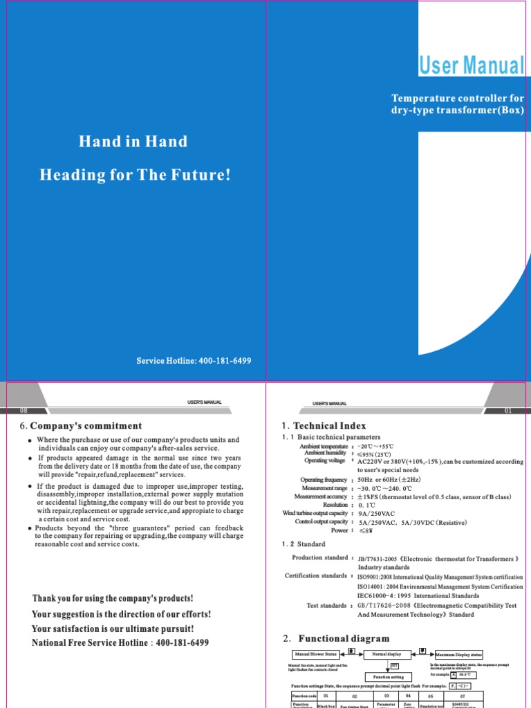 User Manual: Hand in Hand Heading For The Future! | PDF | Thermostat ...