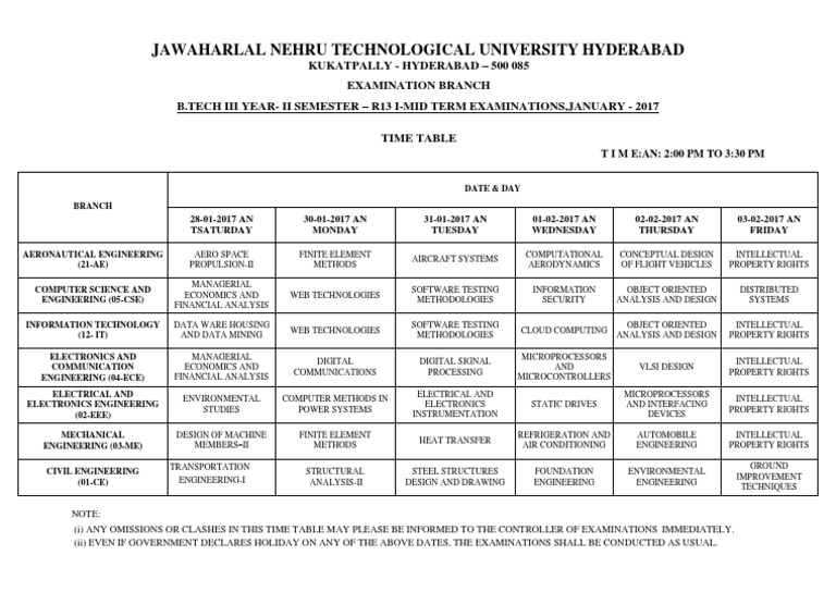 Timetable PDF | PDF | Engineering | Electronics
