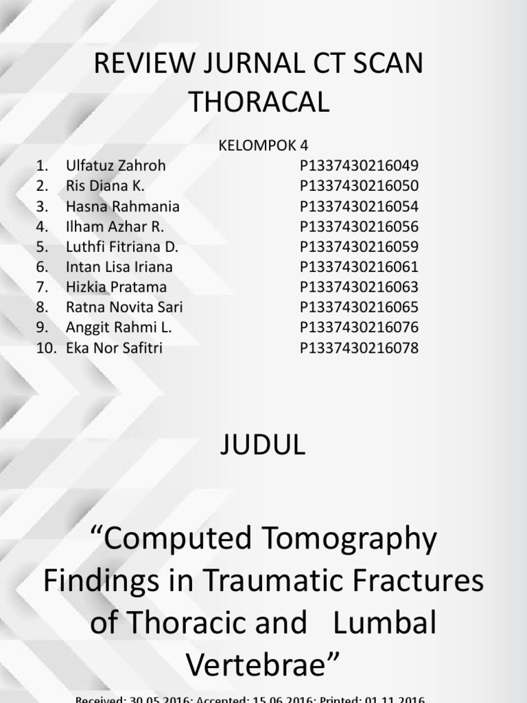 CT Thoracal Fix | PDF