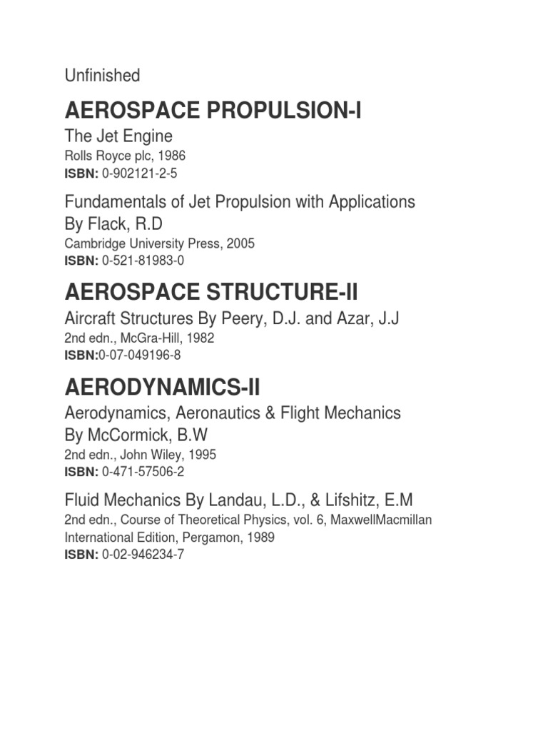 Aerospace Propulsion-I: Unfinished | PDF | Jet Engine | Fluid Dynamics