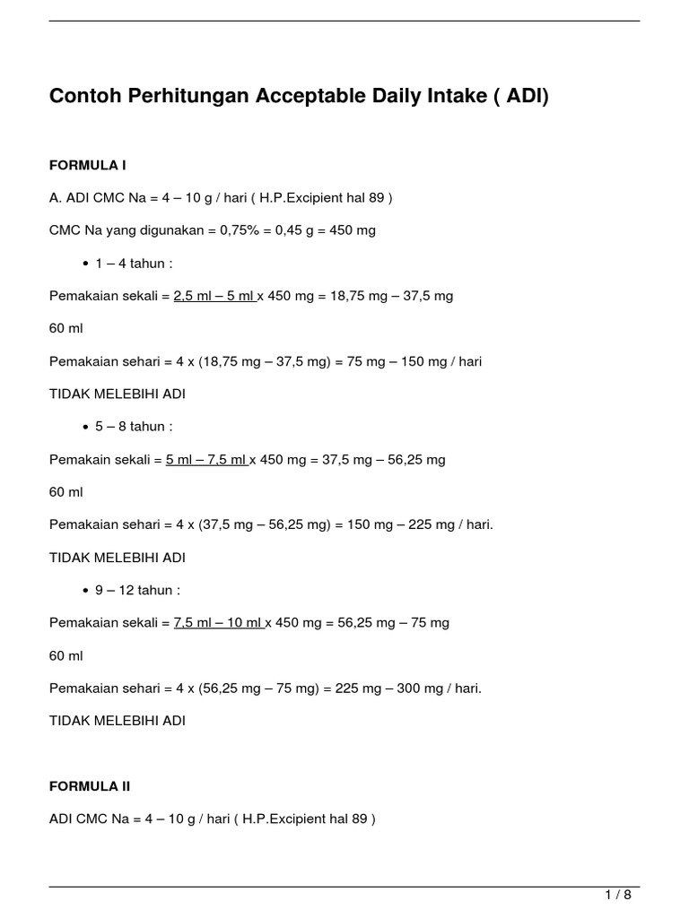 Contoh Perhitungan Acceptable Daily Intake Adi 120726221544 Phpapp01 Pdf Pdf