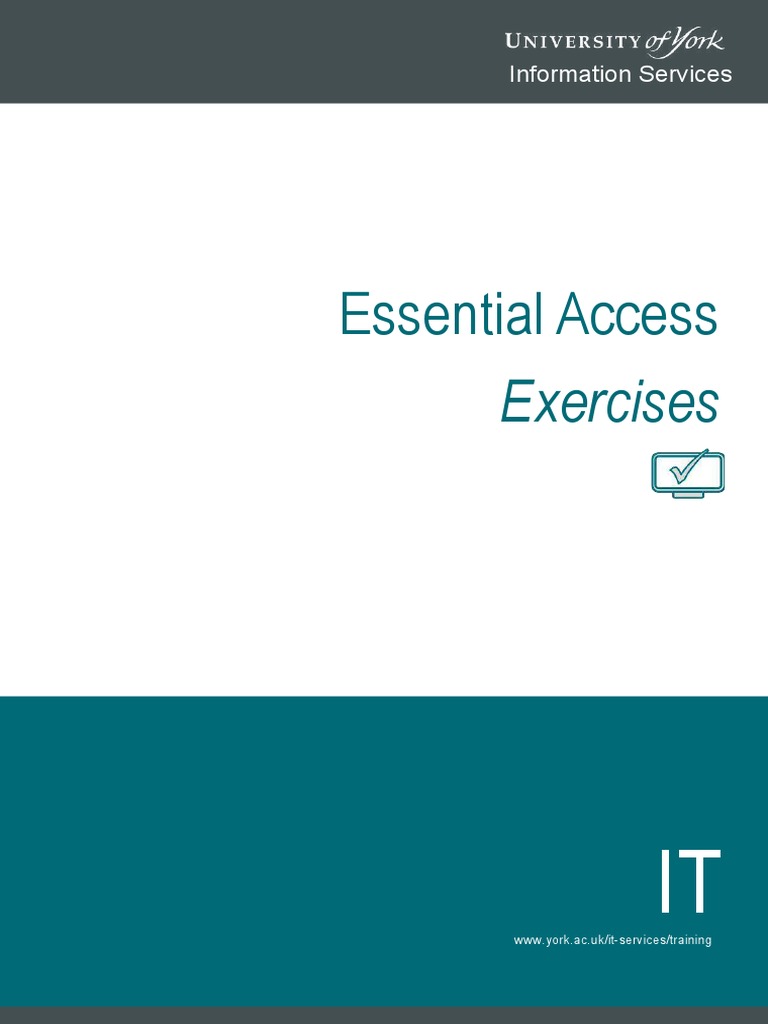 Essential Access Course Exercises | PDF | Databases | Computer File