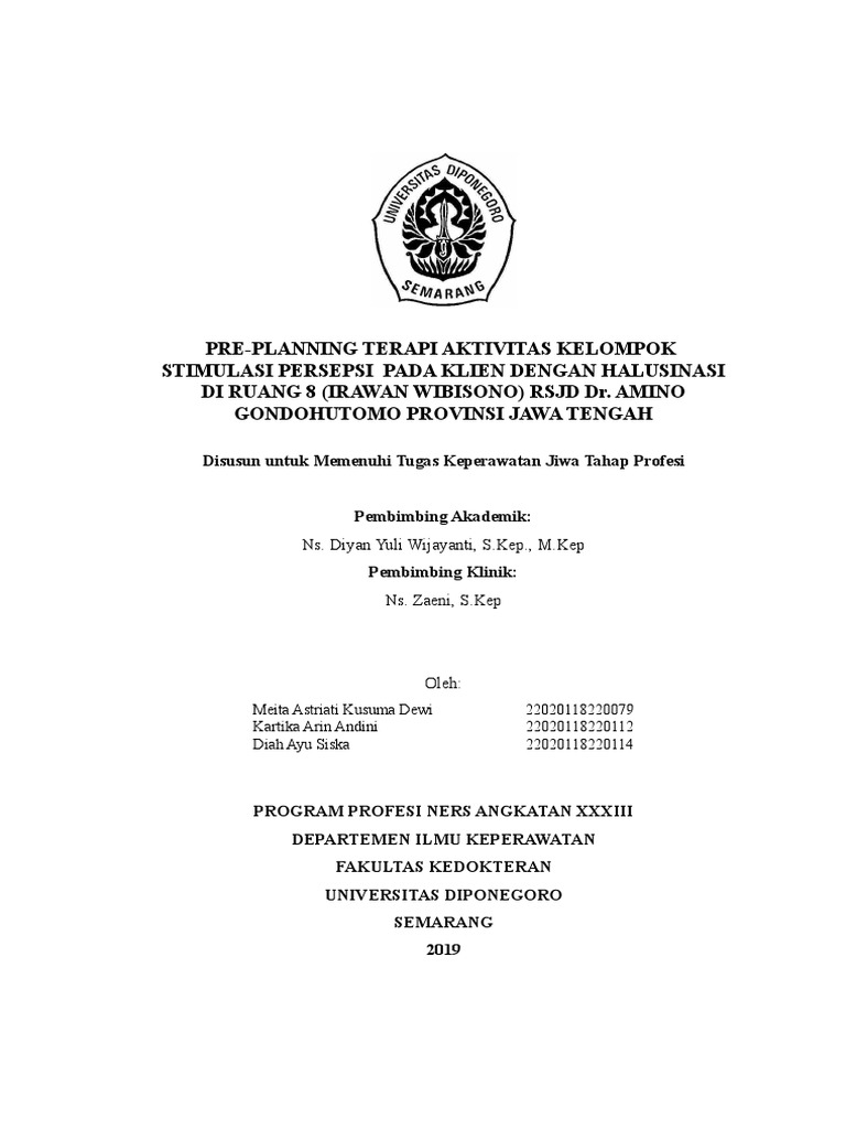 Pre Planning Tak Halusinasi Fix | PDF