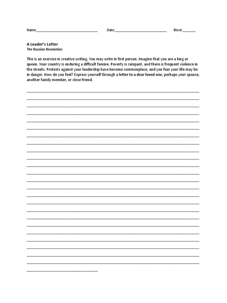 Leaders Letter | PDF | Vocabulary | Communication