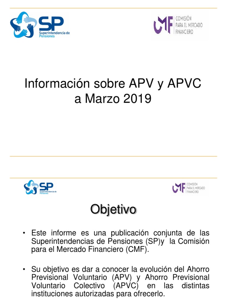 Información Sobre APV y APVC A Marzo 2019 | PDF | Pensión | Servicios ...
