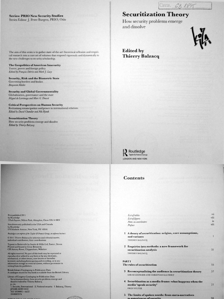 Securitization Theory - Balzacq | PDF | International Relations | Theory