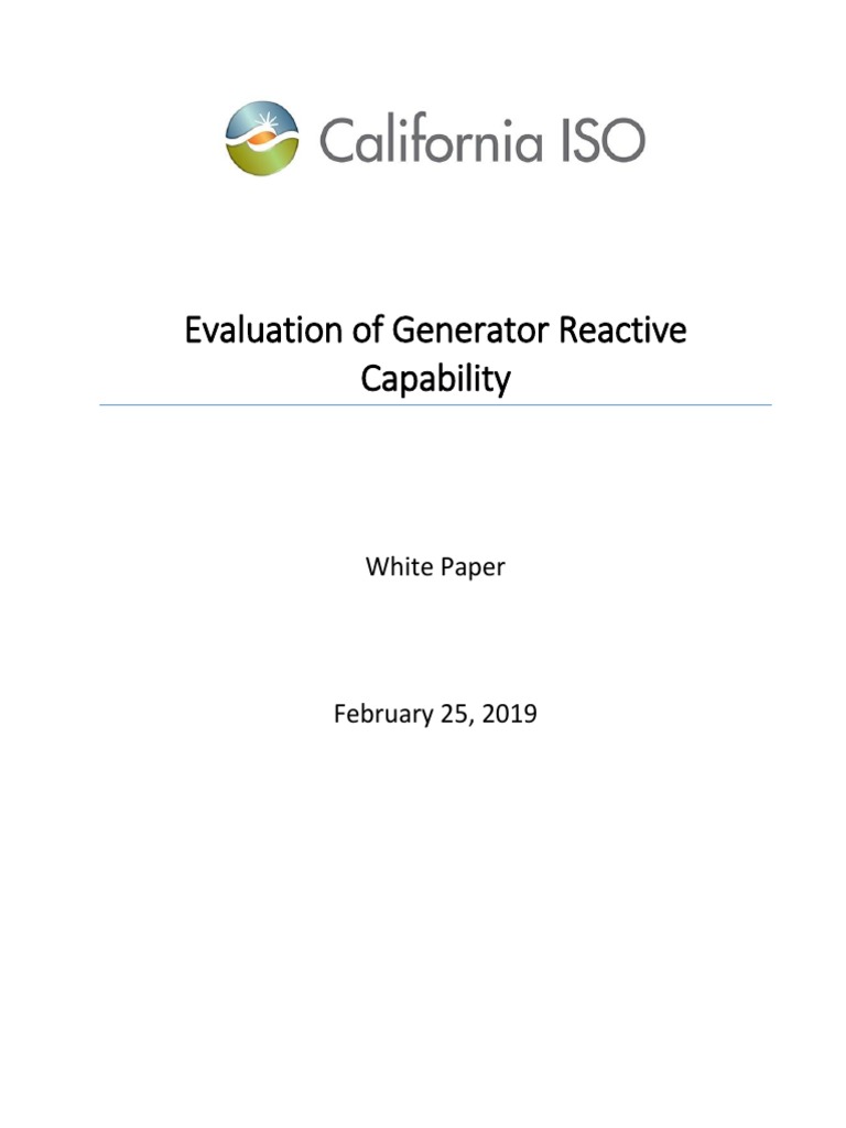 Generator Reactive Capability Evaluation | PDF | Ac Power | Electric ...