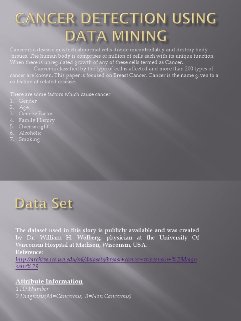 Cancer Detection Using Data Mining | PDF | Statistical Classification ...
