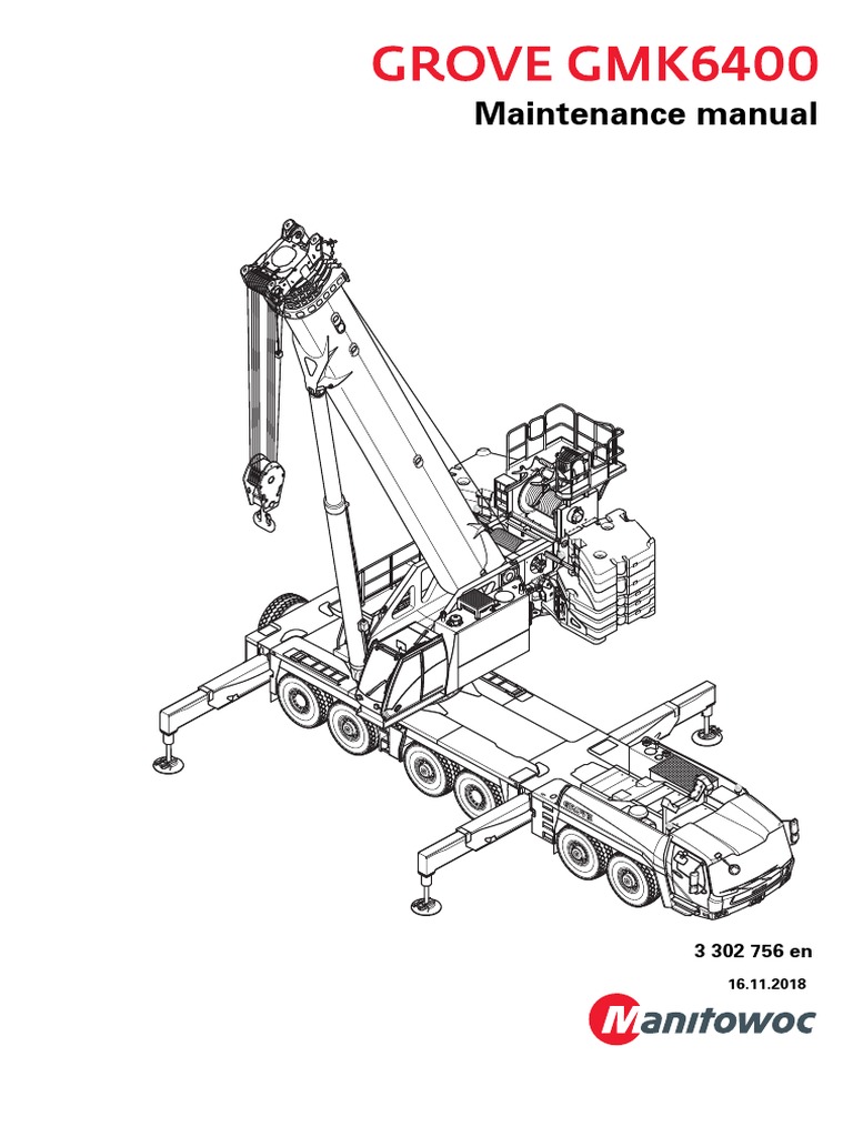 GMK6400 CSM V2 11-16-2018 | PDF | Truck | Crane (Machine)
